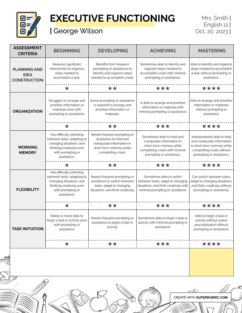 Student Assessment Made Simple | SUPERRUBRIC